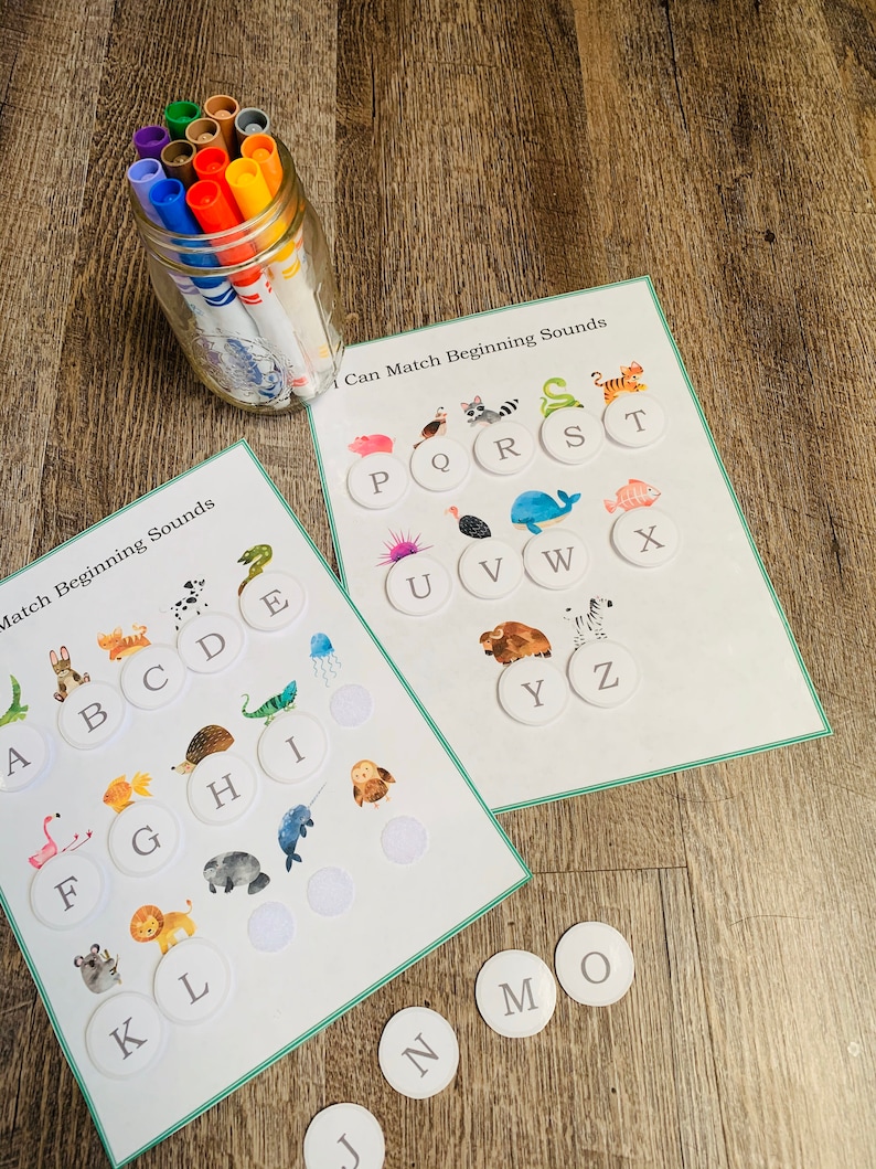 Alphabet Matching, Montessori Printable- Toddler, Preschool ...