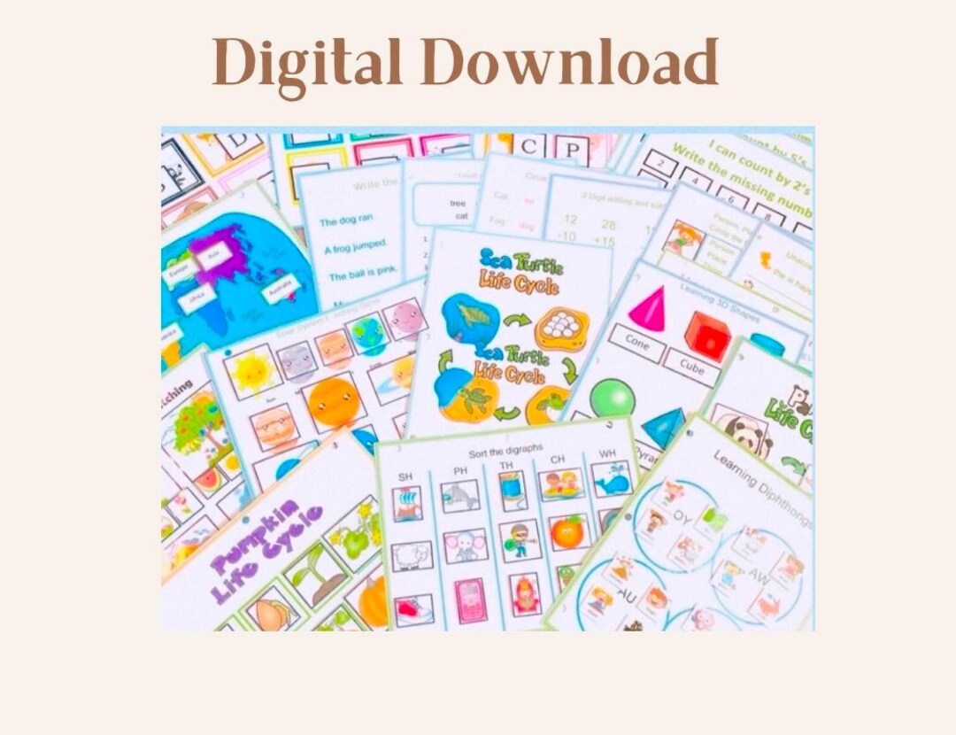 First Grade Busy Binder, Printable First Grade Busy Book, First Grade ...