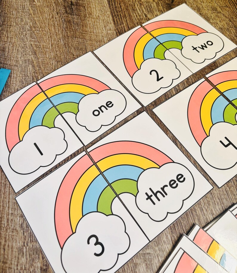 Rainbow Number Matching Puzzle | Montessori Learning Game for Toddlers ...