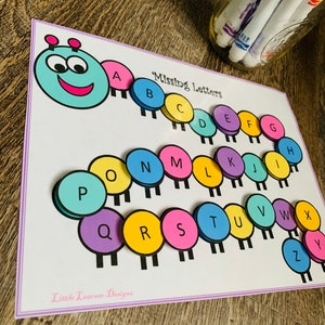 Alphabet Matching Game, Letter Recognition, Homeschool Alphabet Game ...