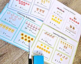 Math Mats (addition and Subtraction) - Etsy
