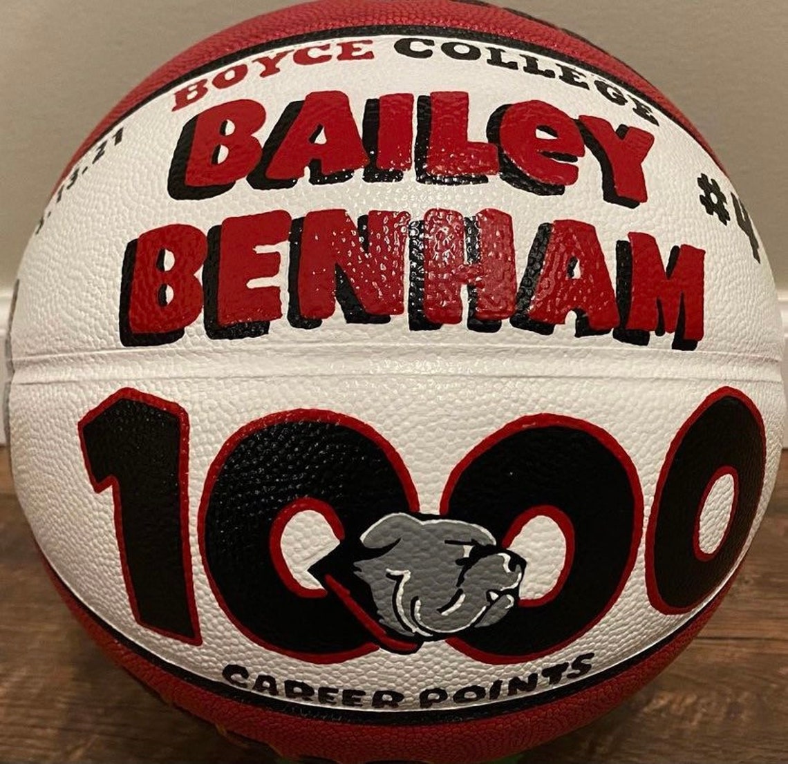 Custom Hand Painted Basketball, 1,000 Points, Your Name, Your Milestone ...