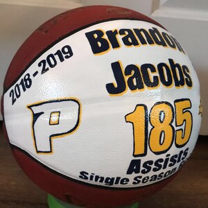Custom Hand Painted Basketball, 1,000 Points, Your Name, Your Milestone ...