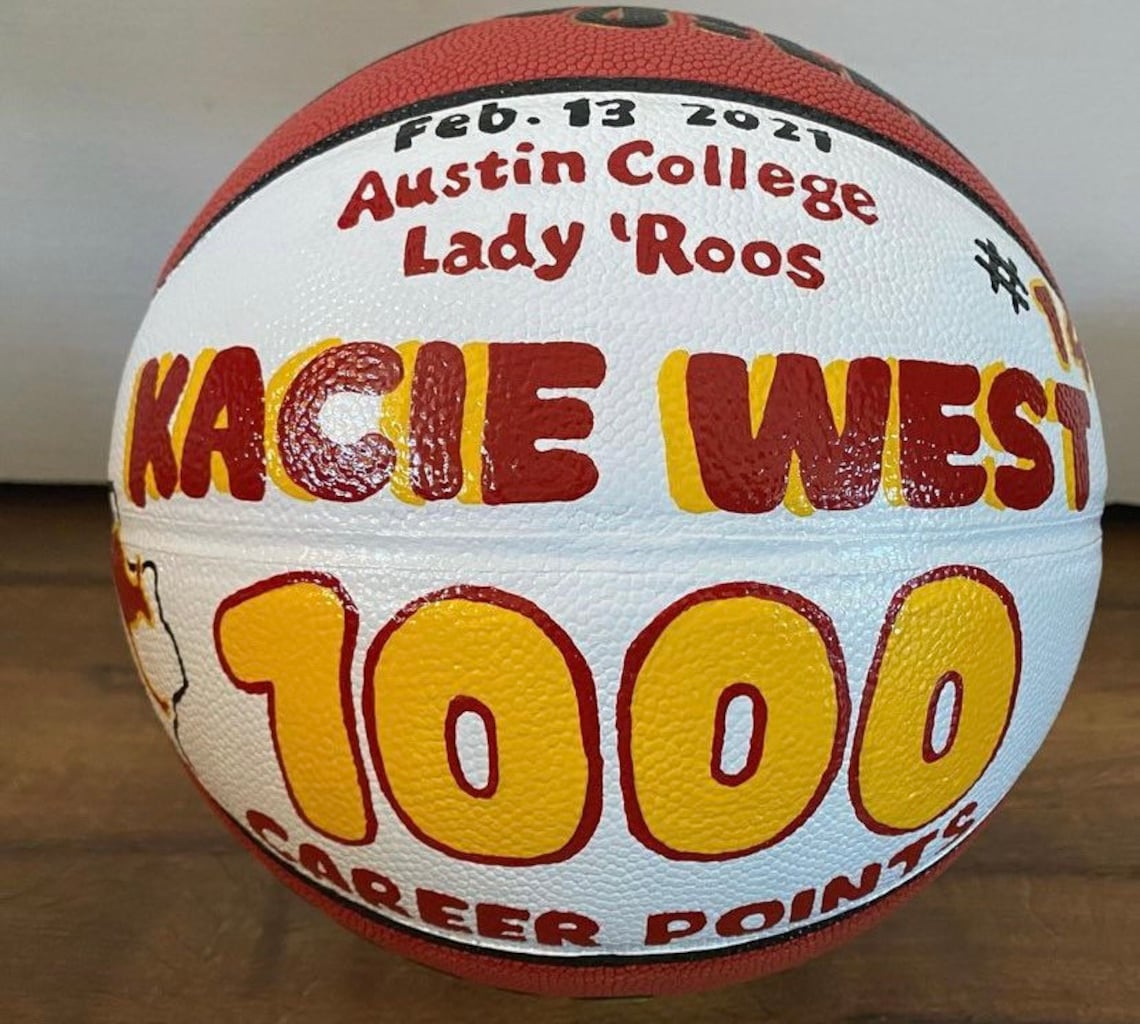 Custom Hand Painted Basketball, 1,000 Points, Your Name, Your Milestone ...