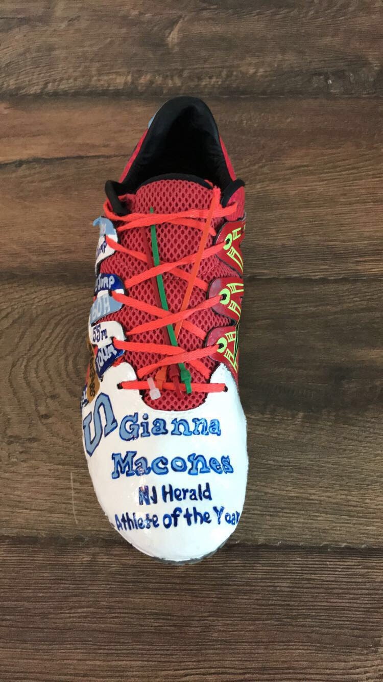 Custom Hand Painted Track Spikes, Your Name, Your Milestone, Senior ...