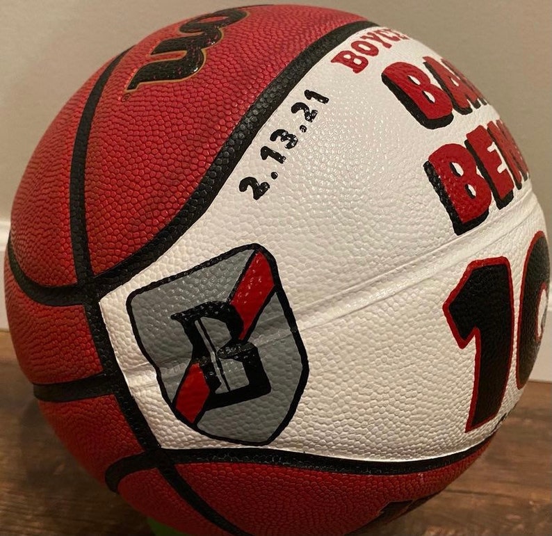 Custom Hand Painted Basketball, 1,000 Points, Your Name, Your Milestone ...
