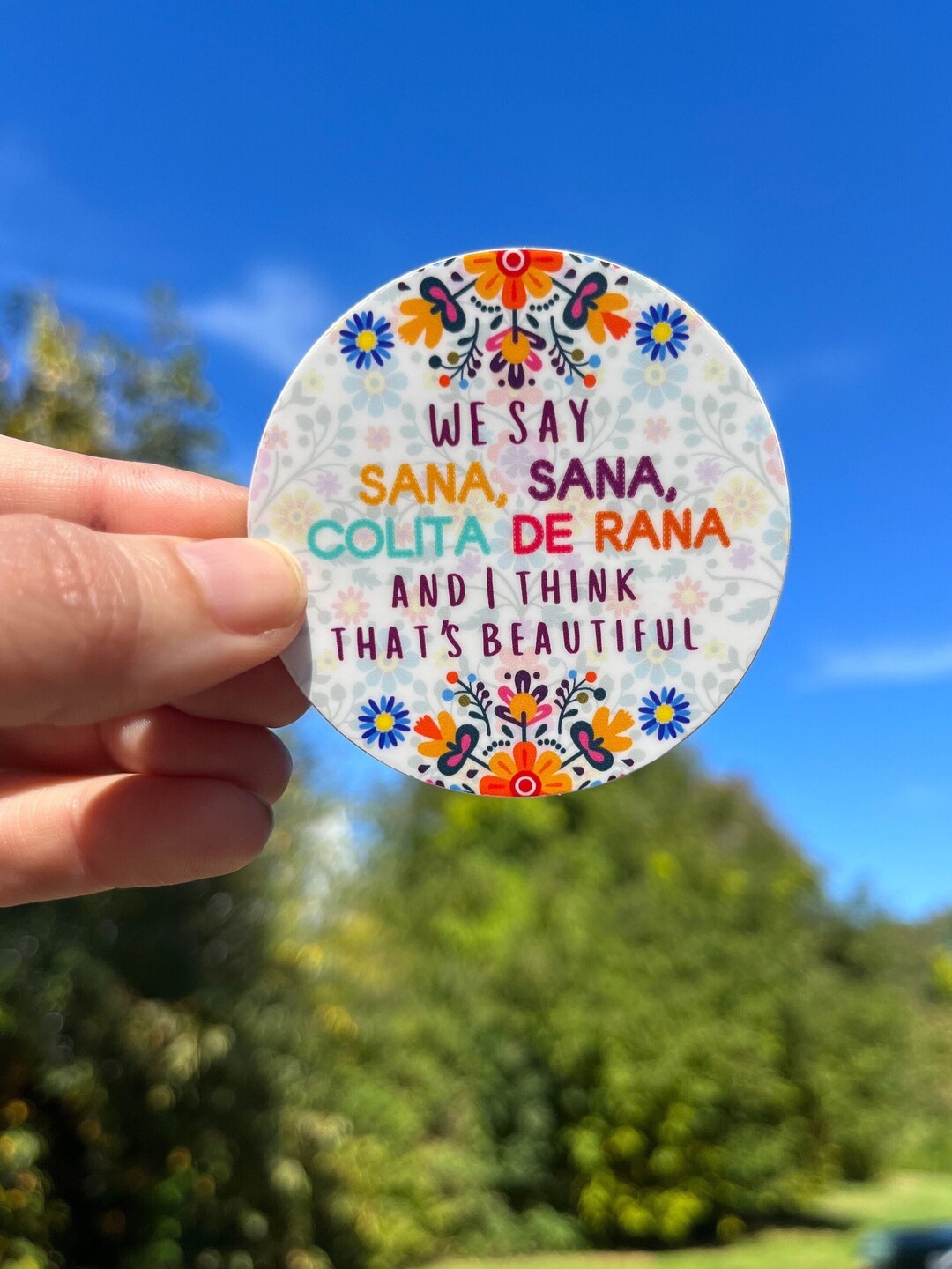 Buy Sana Sana Colita De Rana Vinyl Sticker, Spanish Sayings, Mexican ...