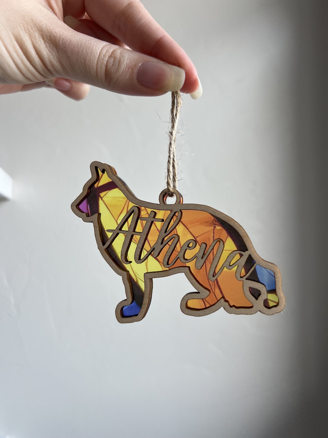 Dog Memorial Suncatcher L German Shepherd Suncatcher L Custom ...