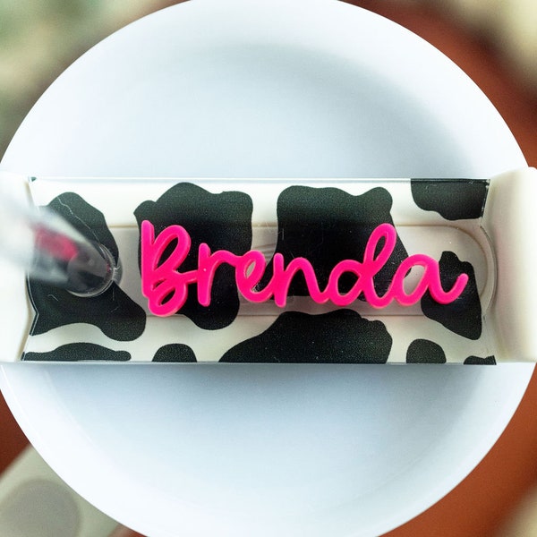 Stanley Cow Print Name Tag - Etsy