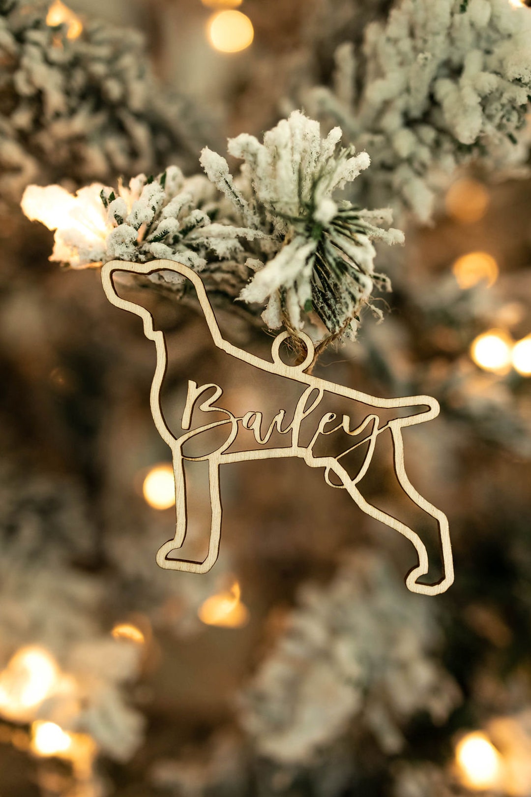 Short-haired Pointer Ornament L Custom Dog Ornament L Personalized ...