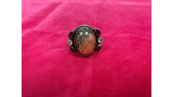 Nicky Butler Stone & Crystal 925 Silver Ring - Gem