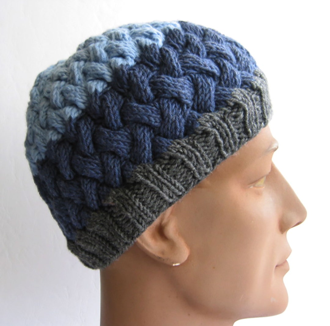 Hand-knitted Fisherman-cap-balloon Cap-beanie-hat-slouchy~100% Merino ...