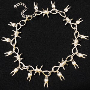 Chunky Tooth Choker, Rotten Teeth Choker, Fairy Barbed Wire Choker ...