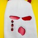 Bloody Red CRY DEVIL Ski Mask White Skimask Evil Horns Beanie - Etsy