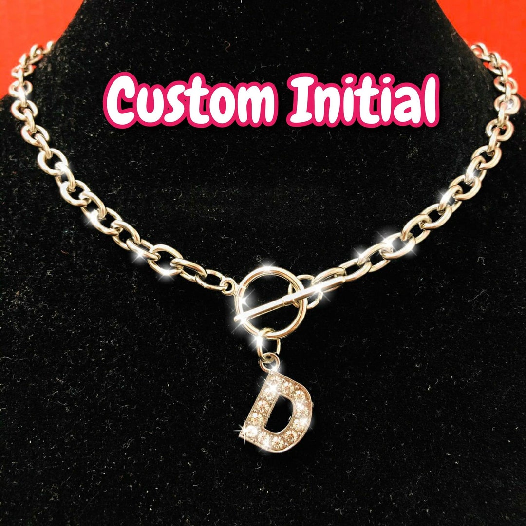 Initial A-Z Letter Custom Initial Choker, Personalized Alphabet ...