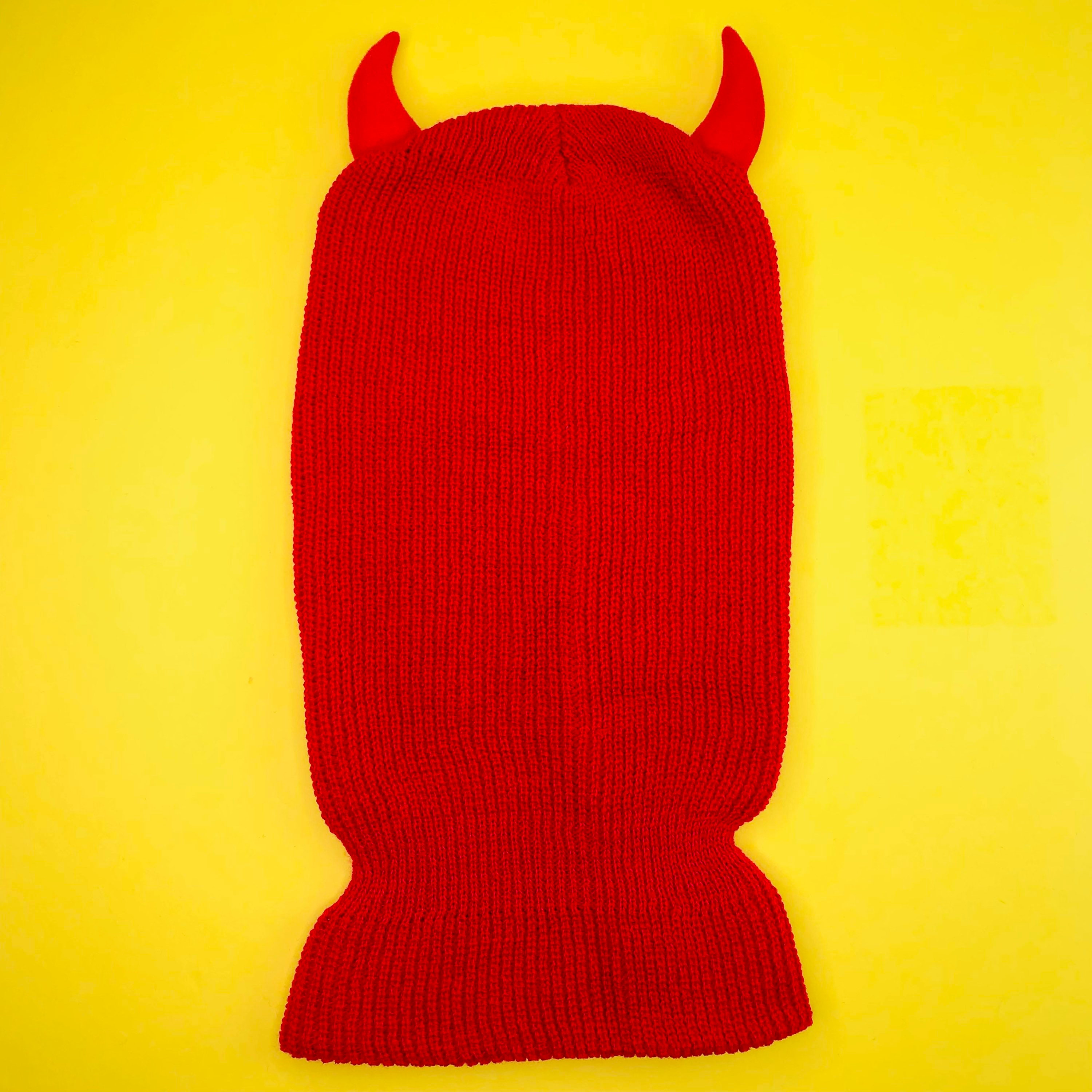 Unisex Goth DEVIL Ski Mask Skimask Evil Horns Beanie Balaclava - Etsy UK