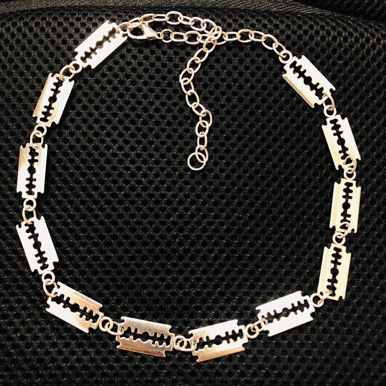 Super Sick Razor Link Chain Choker Necklace | Etsy