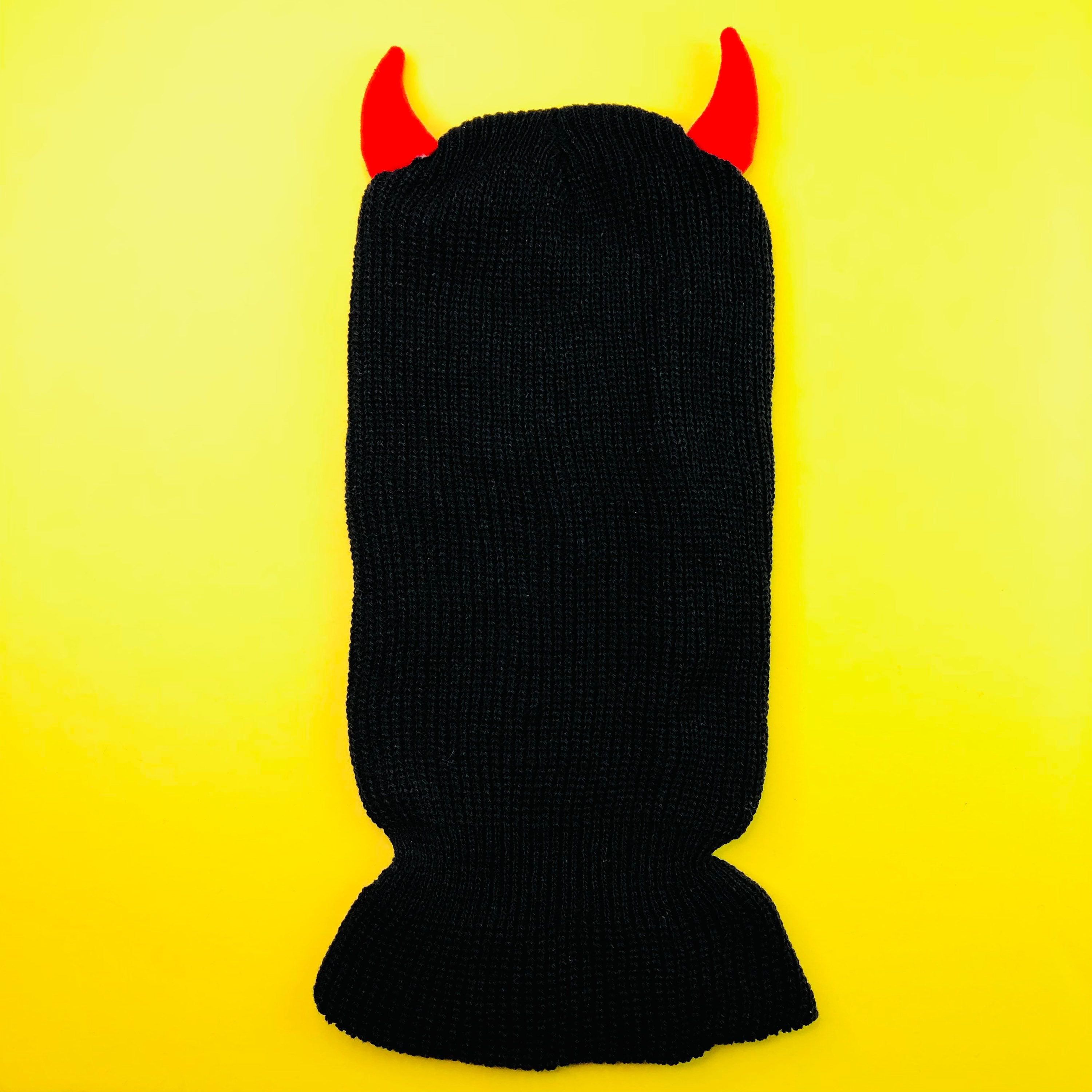 Unisex Goth DEVIL Ski Mask Skimask Evil Horns Beanie Balaclava - Etsy UK