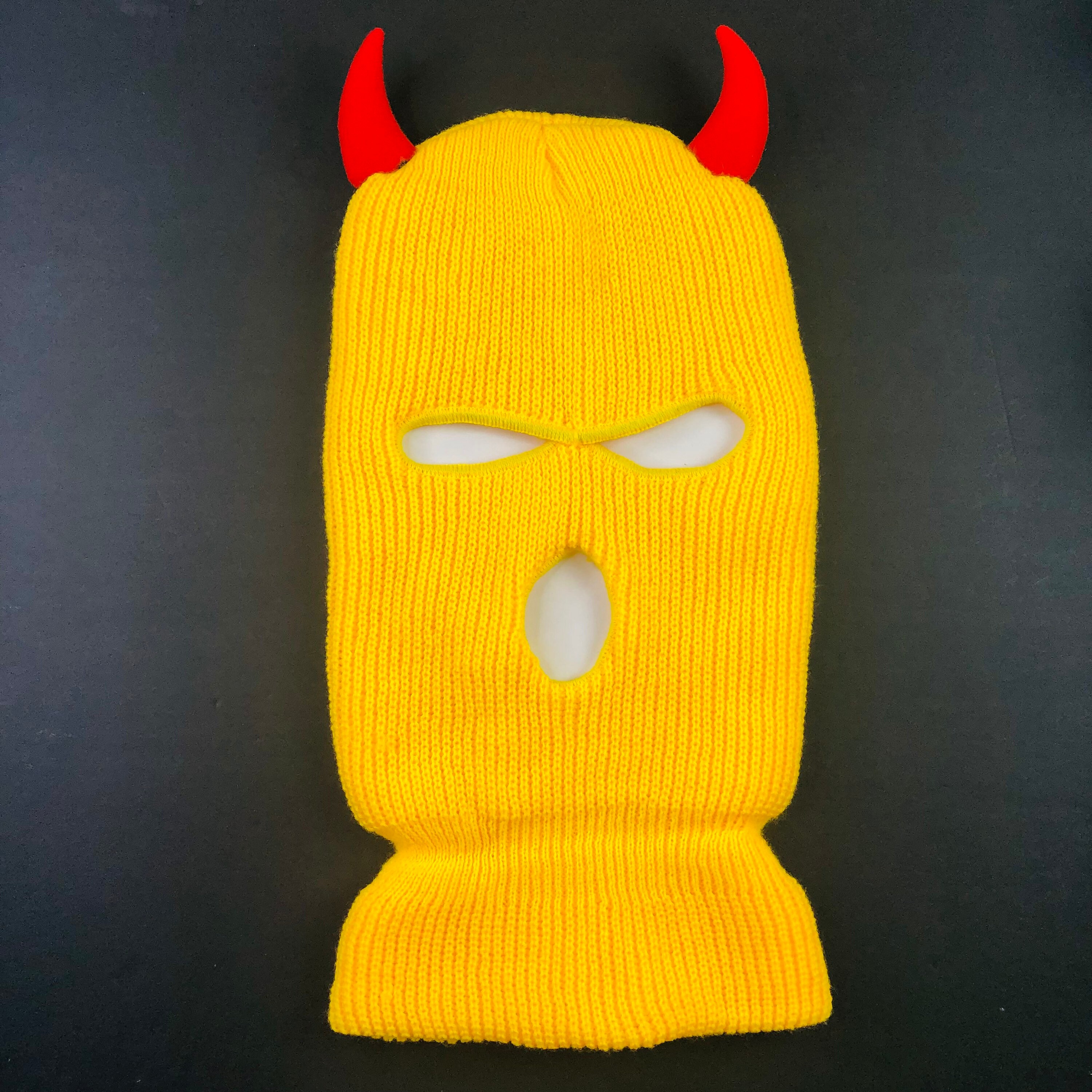 Unisex Goth DEVIL Ski Mask Skimask Evil Horns Beanie Balaclava - Etsy UK