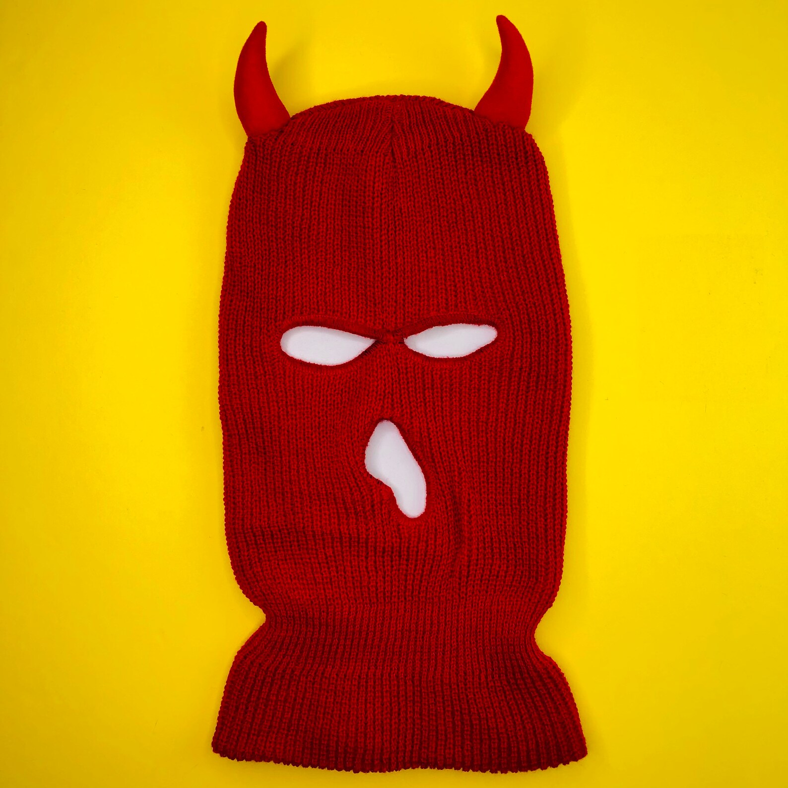 Unisex Goth DEVIL Ski Mask Skimask Evil Horns Beanie Balaclava - Etsy UK