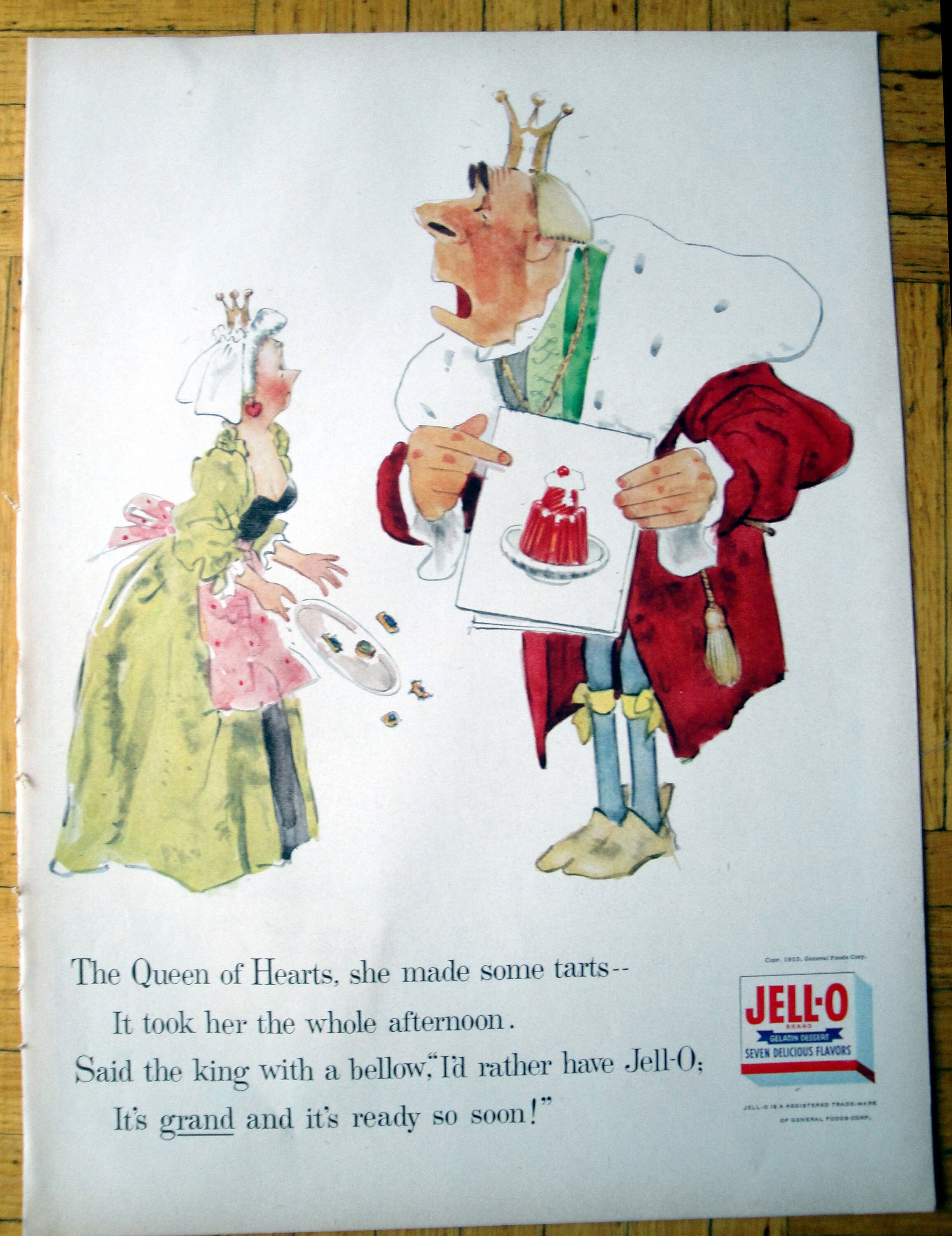 1955 JELL-O jello-the Queen of Hearts tarts Original 13.5 - Etsy Canada