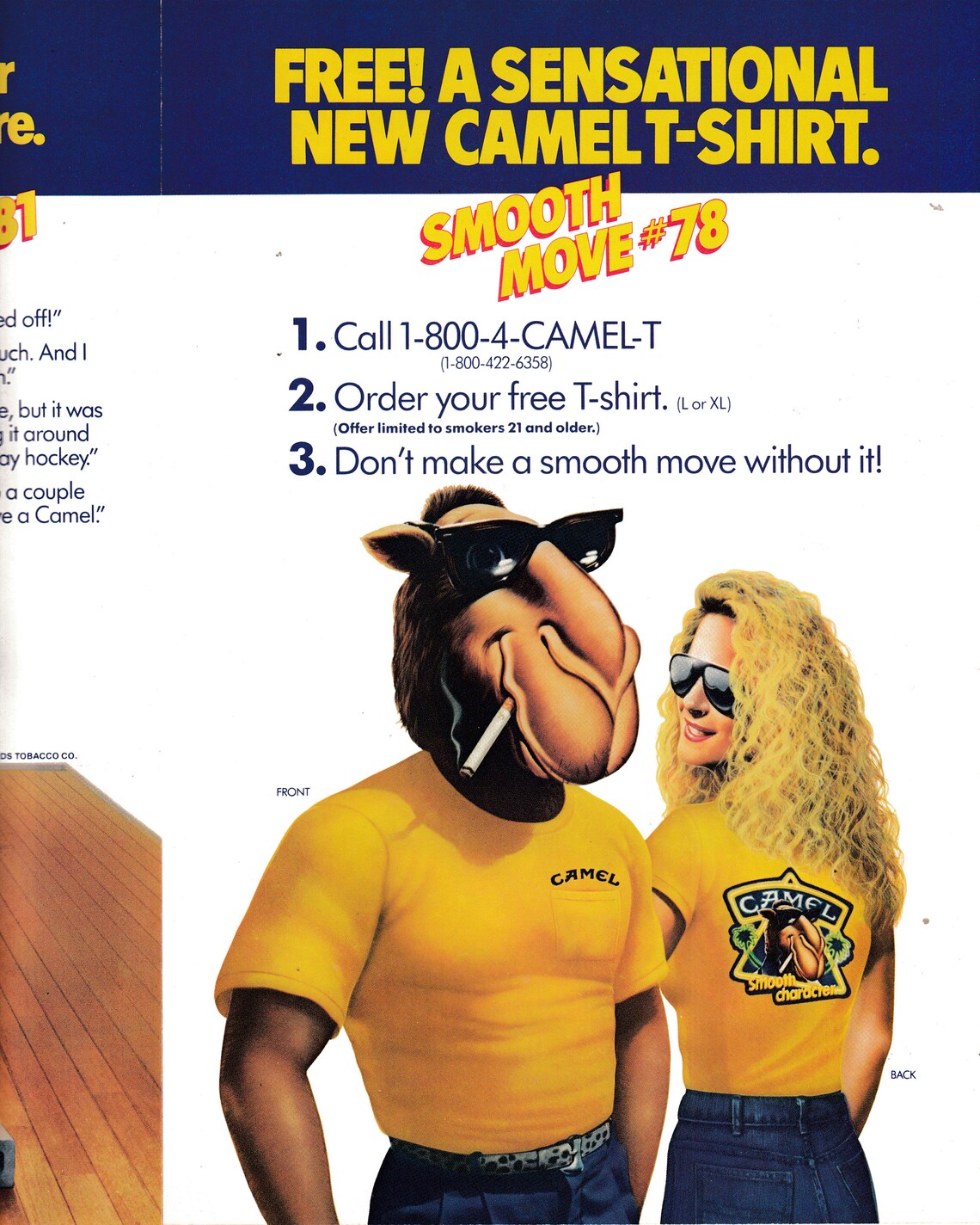 1989 JOE Camel-sexy Blond on Hood of Corvette-t Shirt-original | Etsy