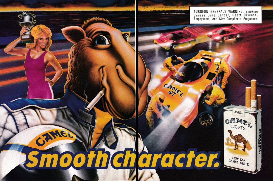 1989 JOE Camel-gt Racing Pit-stop-original 2 Page Magazine Ad - Etsy