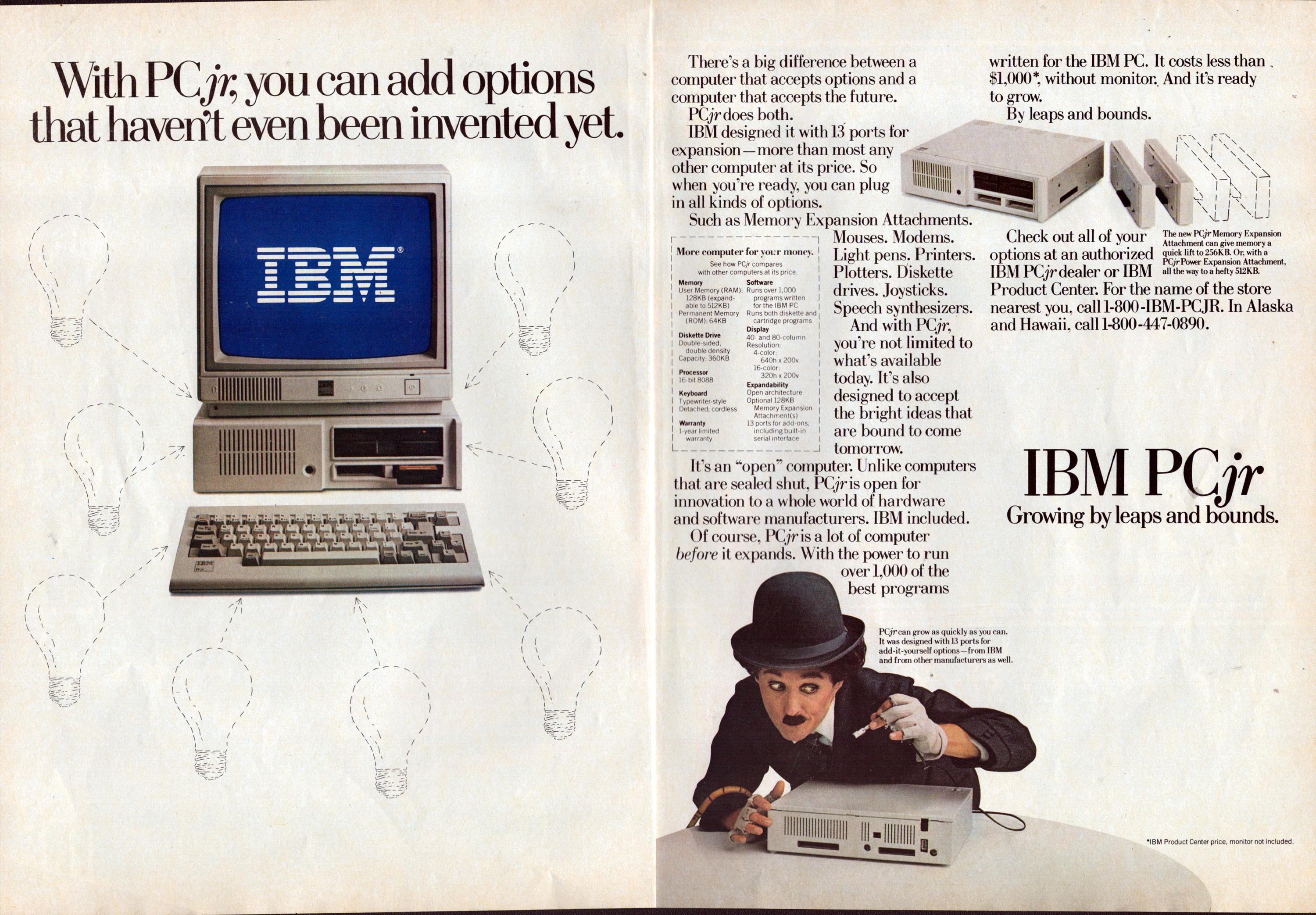 1984 IBM PC Jr Diskette Personal Computer Original 2 Page Magazine Ada ...