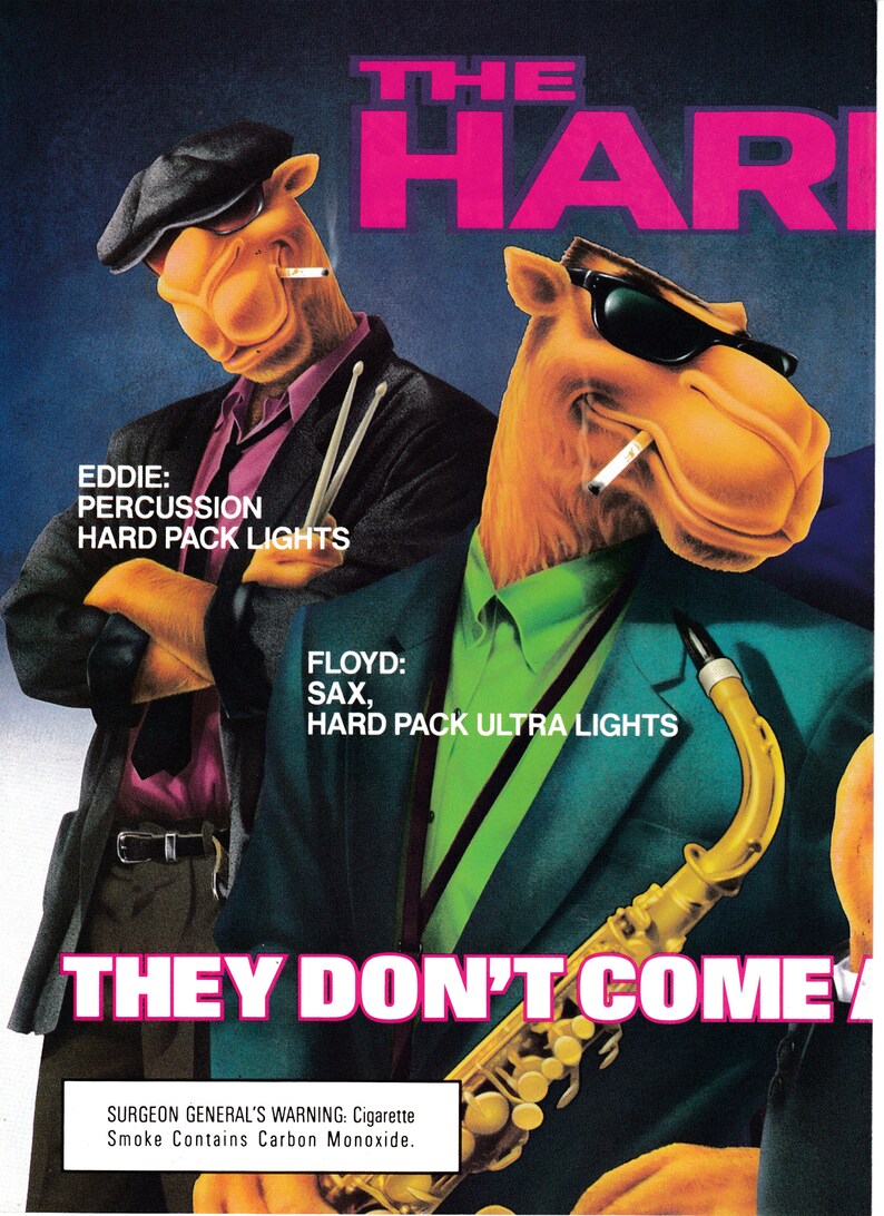 1991 JOE Camel-Jazz Quartet Sax Guitar Bass-Cigarette-Original | Etsy