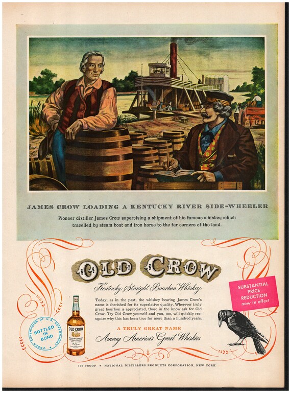 1950 Old Crow Kentucky River Side-wheeler Steamboat Original - Etsy