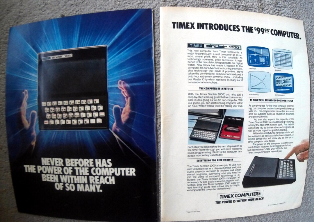 1982 Timex Computer-sinclair 1000-cost 99.original 2 Page 13 * 10 ...