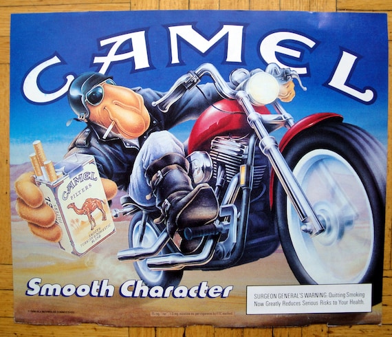 1990 JOE Camel Riding Motorcycle Chopper-Tobacco | Etsy