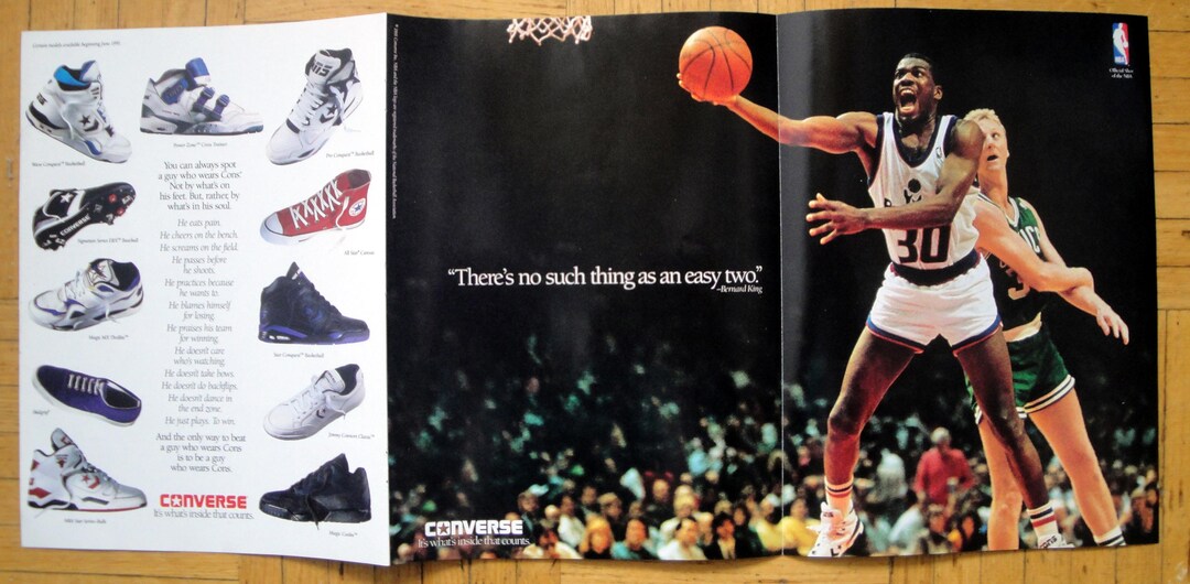 1991 Larry Bird + Bernard King Converse Original 3 Page Magazine Ad - Etsy