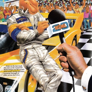 1991 JOE Camel-gt Race Car + Driver-tobacco-cigarette-original 2 Page ...