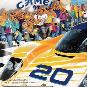 1991 JOE Camel-gt Race Car + Driver-tobacco-cigarette-original 2 Page ...