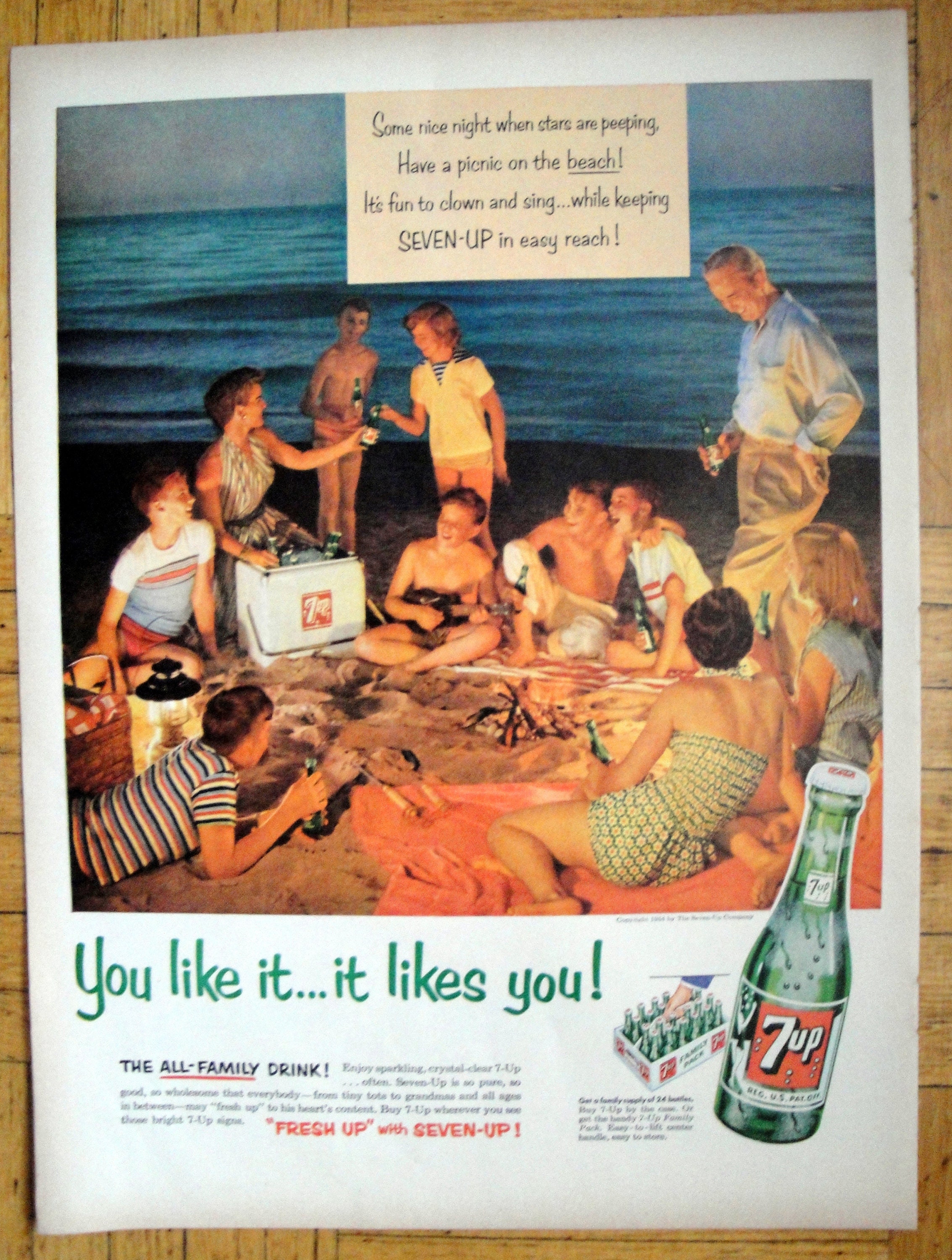 Vintage Coca Cola Ads Beach