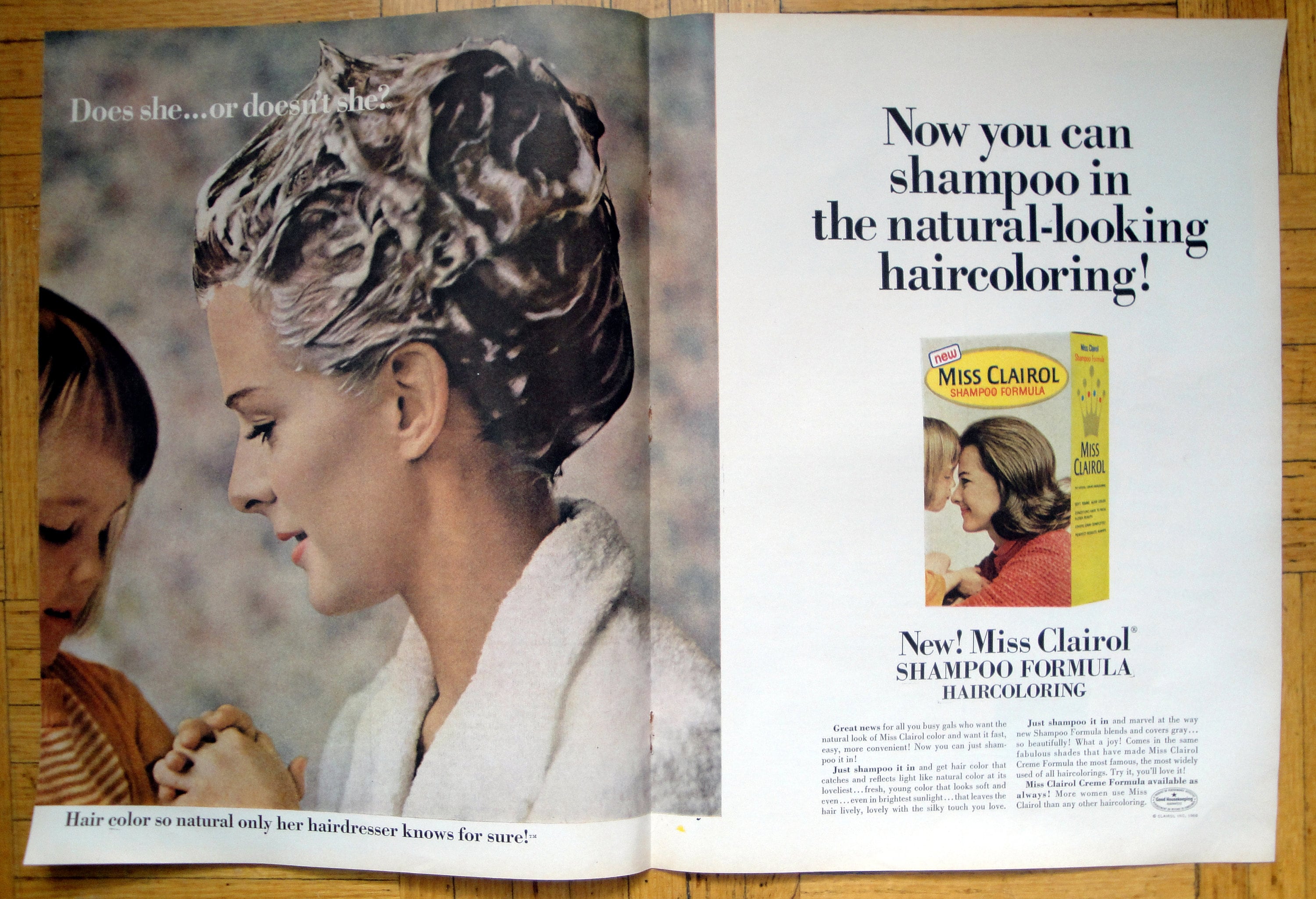 1966 Miss Clairol Hair Does She or Not Original 2 Page 13.5 | Etsy