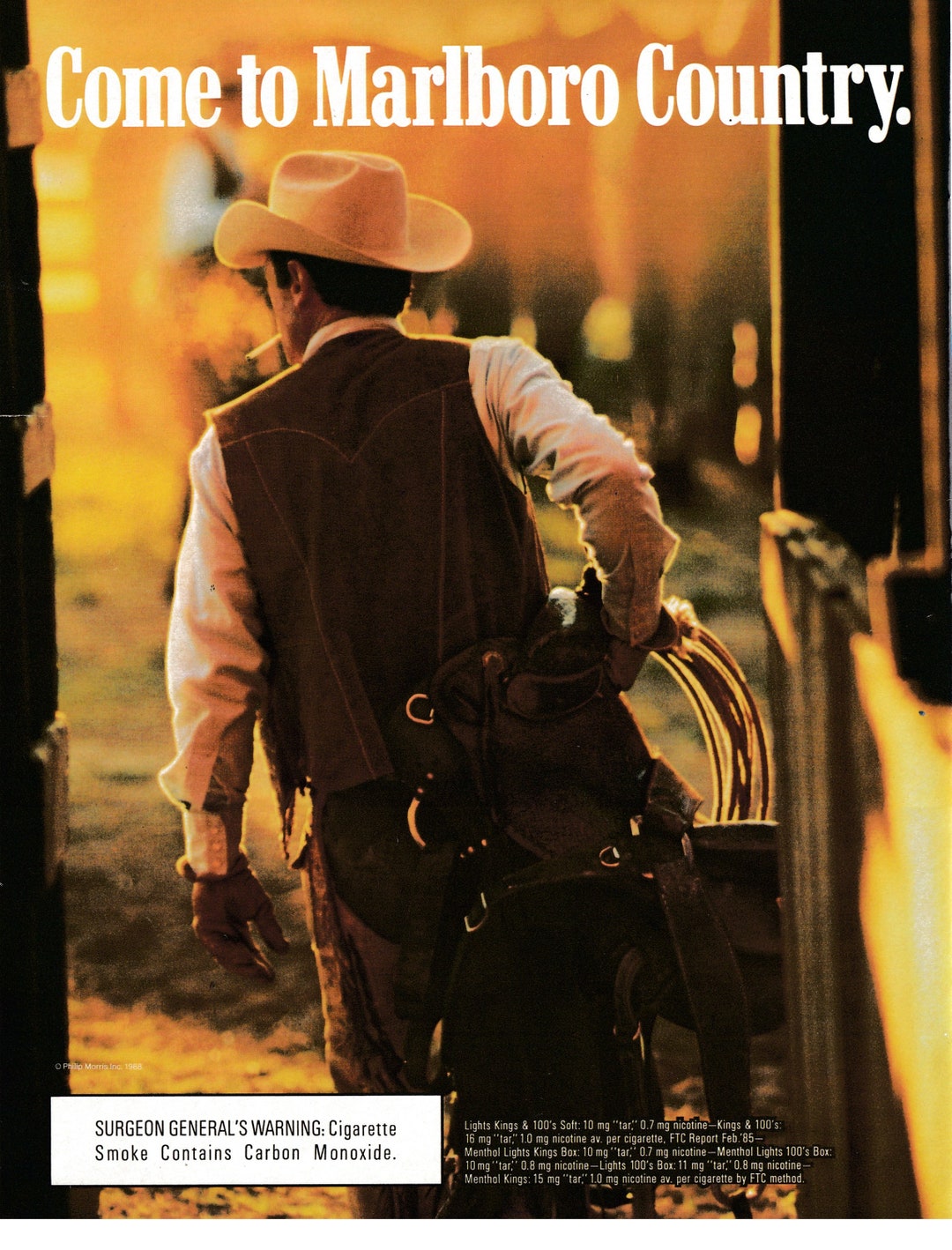 1980 Marlboro Country rear View Stetson Lasso-cigarette-original 13 10 ...