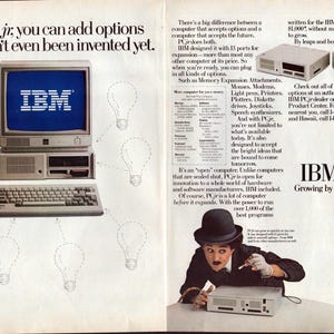 1984 IBM PC Jr Diskette Personal Computer Original 2 Page Magazine Ada ...