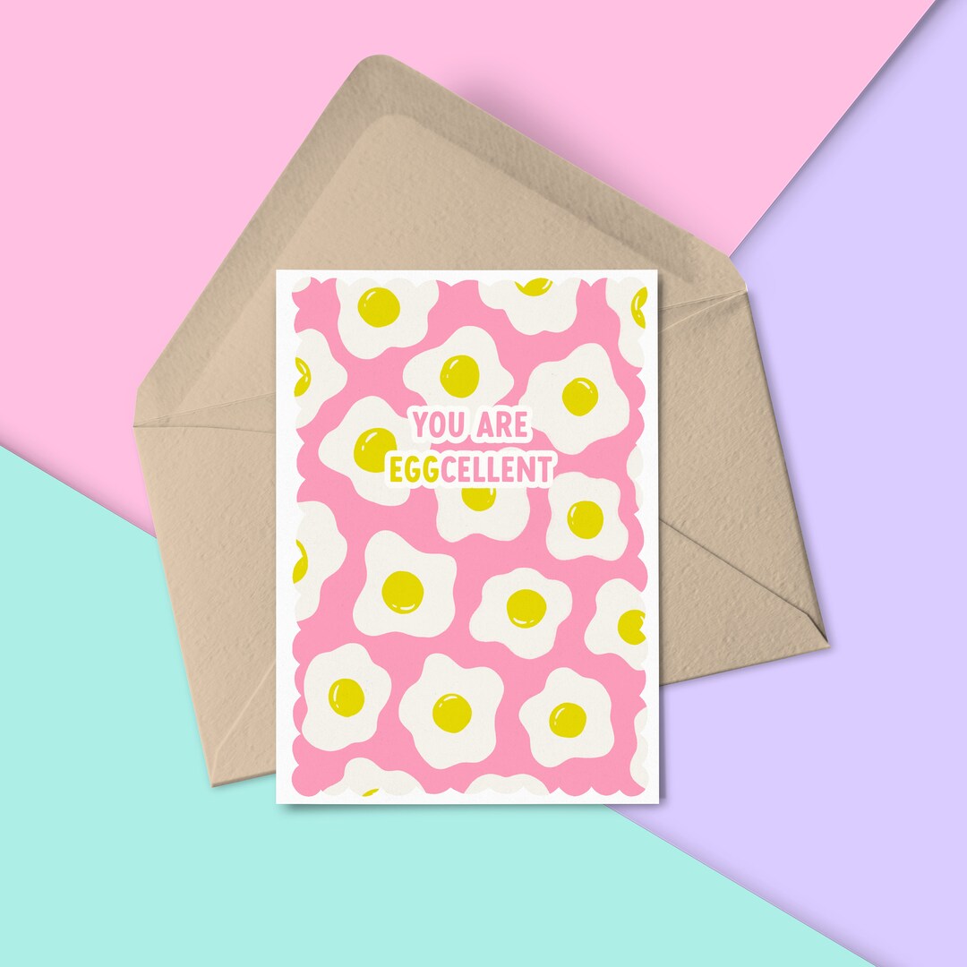 EGGCELLENT Greeting Card Friendship Card, Egg Card, Love Card, Thank ...