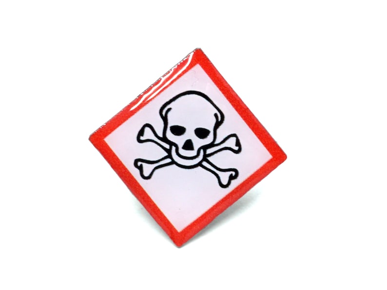 Chemical Hazard Pin – Toxic Warning Chemistry Flair | Laboratory Lapel ...