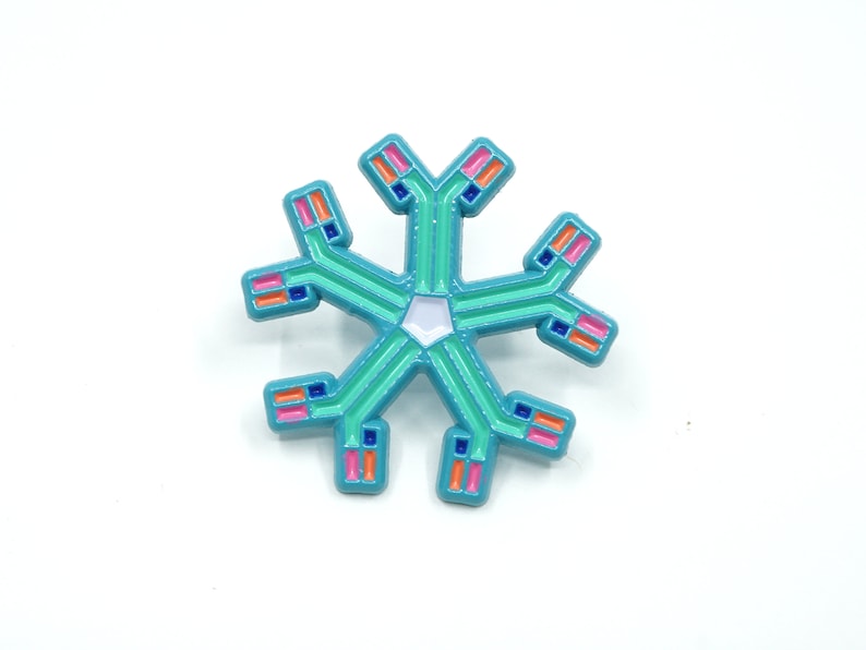 Igm Antibody Pin Cyan Science Biology Lapel Pin Immunology - Etsy