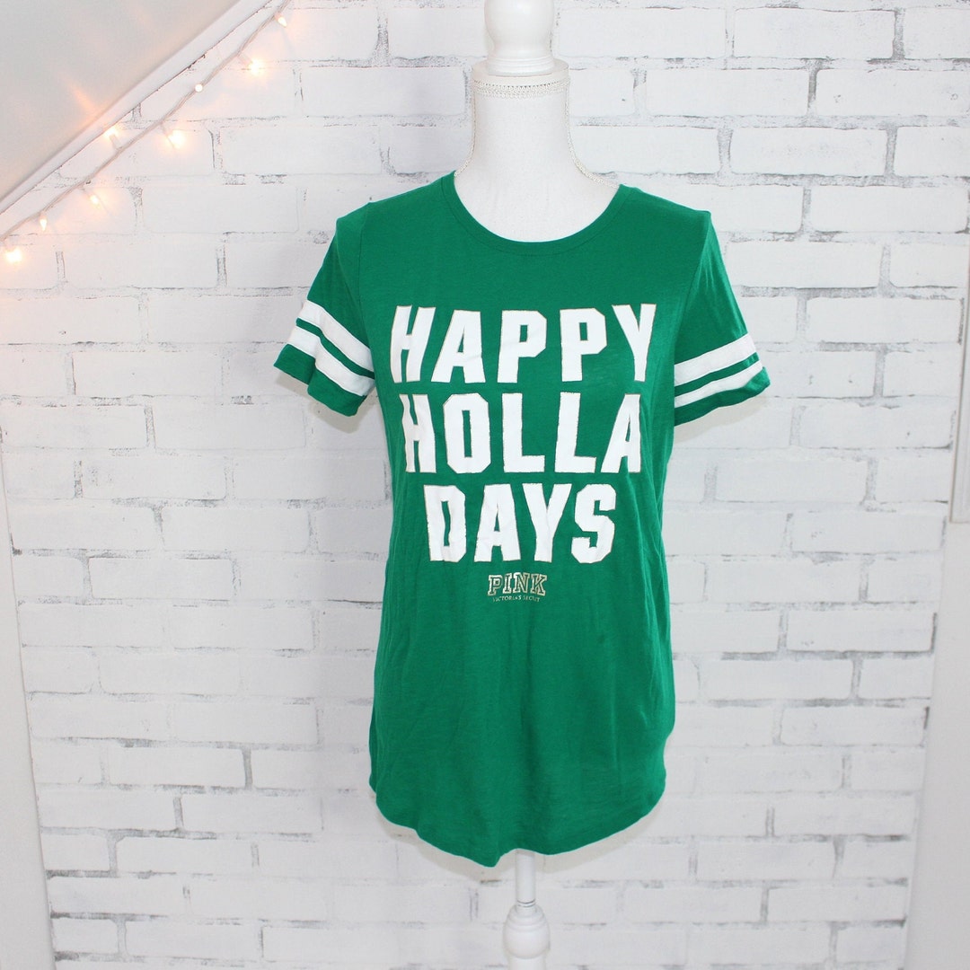 Victoria's Secret PINK Happy Holla Days Graphic T-shirt - Etsy