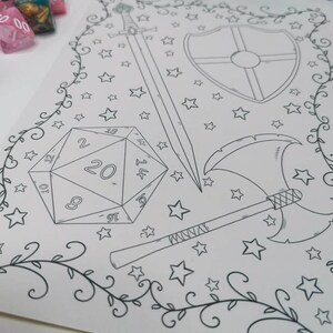 PNG Digital RPG Colouring Pages Sheets - Etsy