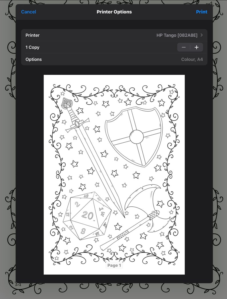 PNG Digital RPG Colouring Pages Sheets - Etsy