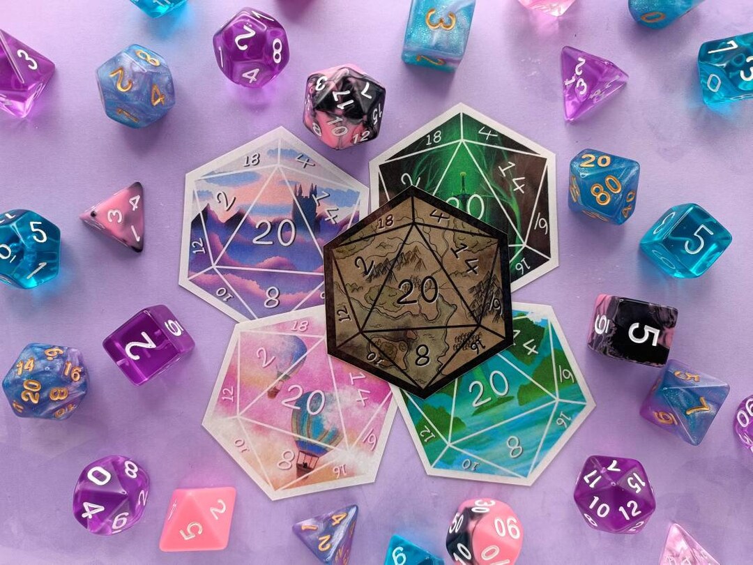 D20 Adventure, Fantasy Places, Map, Sword Excalibur, Polyhedral Dice ...