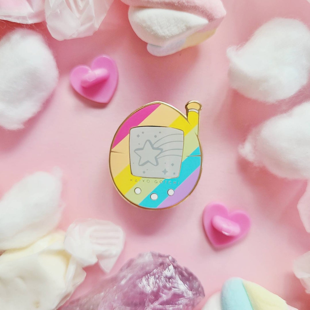 LGBTQ Gay Pride Cute Shooting Star Tamagotchi Enamel Pin - Etsy