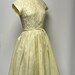 1950's Sunny Yellow Fine Organdy Dress | Short Sleeved Fitted Bodice ...