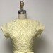 1950's Sunny Yellow Fine Organdy Dress | Short Sleeved Fitted Bodice ...