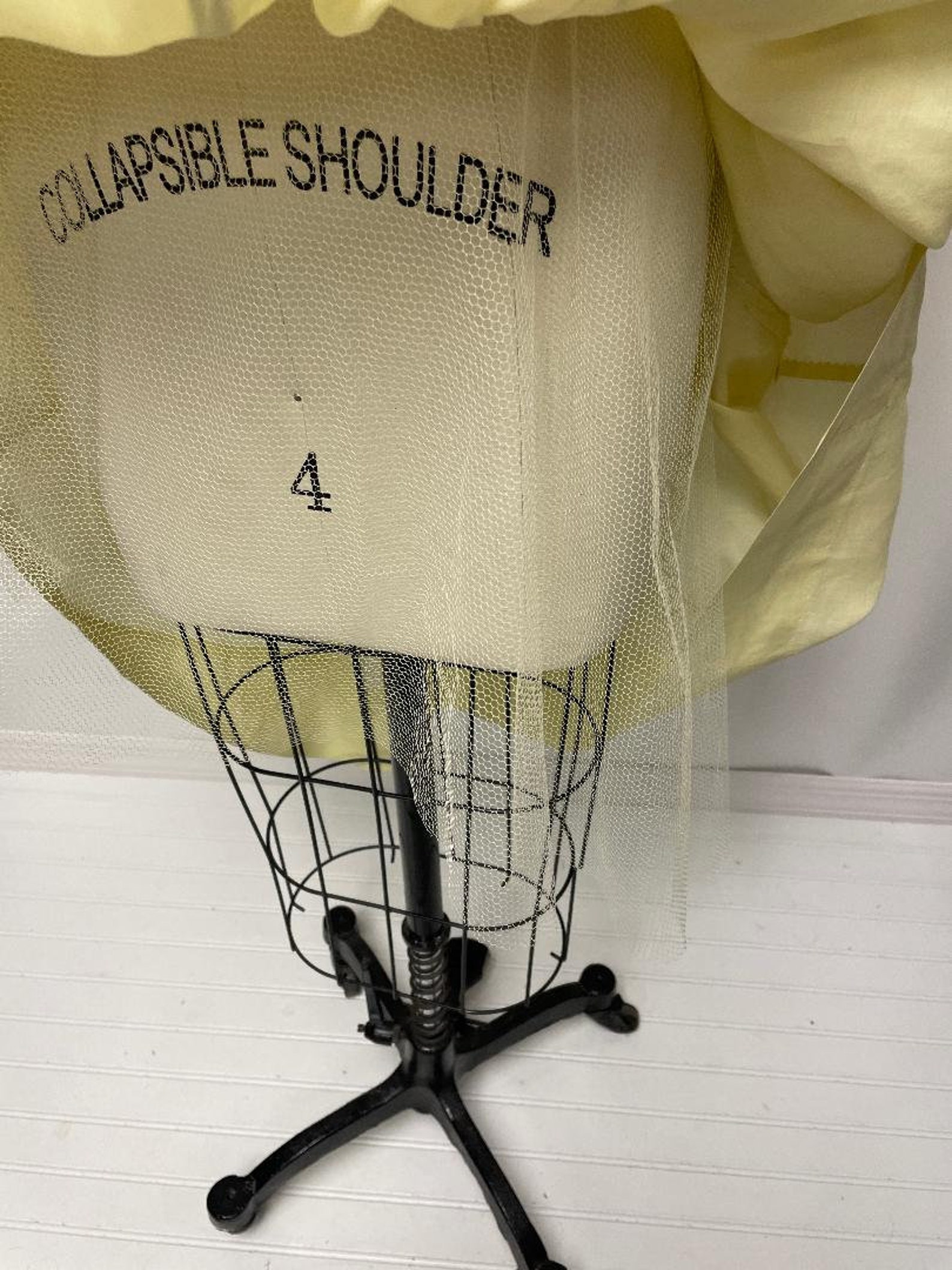 1950's Sunny Yellow Fine Organdy Dress | Short Sleeved Fitted Bodice ...